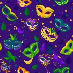 Mardi Gras Digital Papers - Scrapbook Paper - Seamless - Digital ...