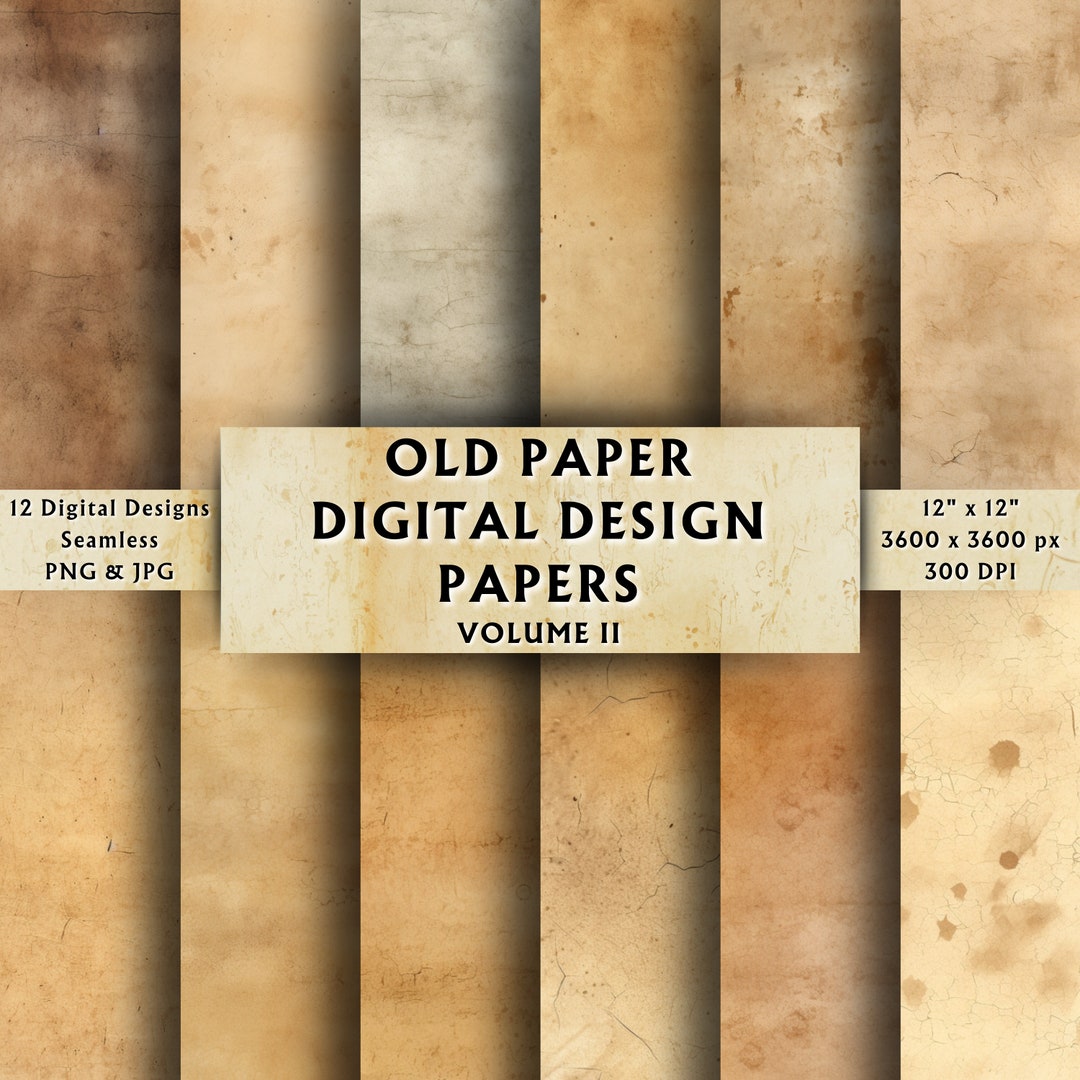 Old Paper Digital Papers Vol 2 - Scrapbook Paper - Seamless - Digital ...