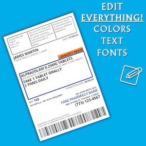 ALL Editable Prescription Labels Bundle Lifetime Access - Printable ...