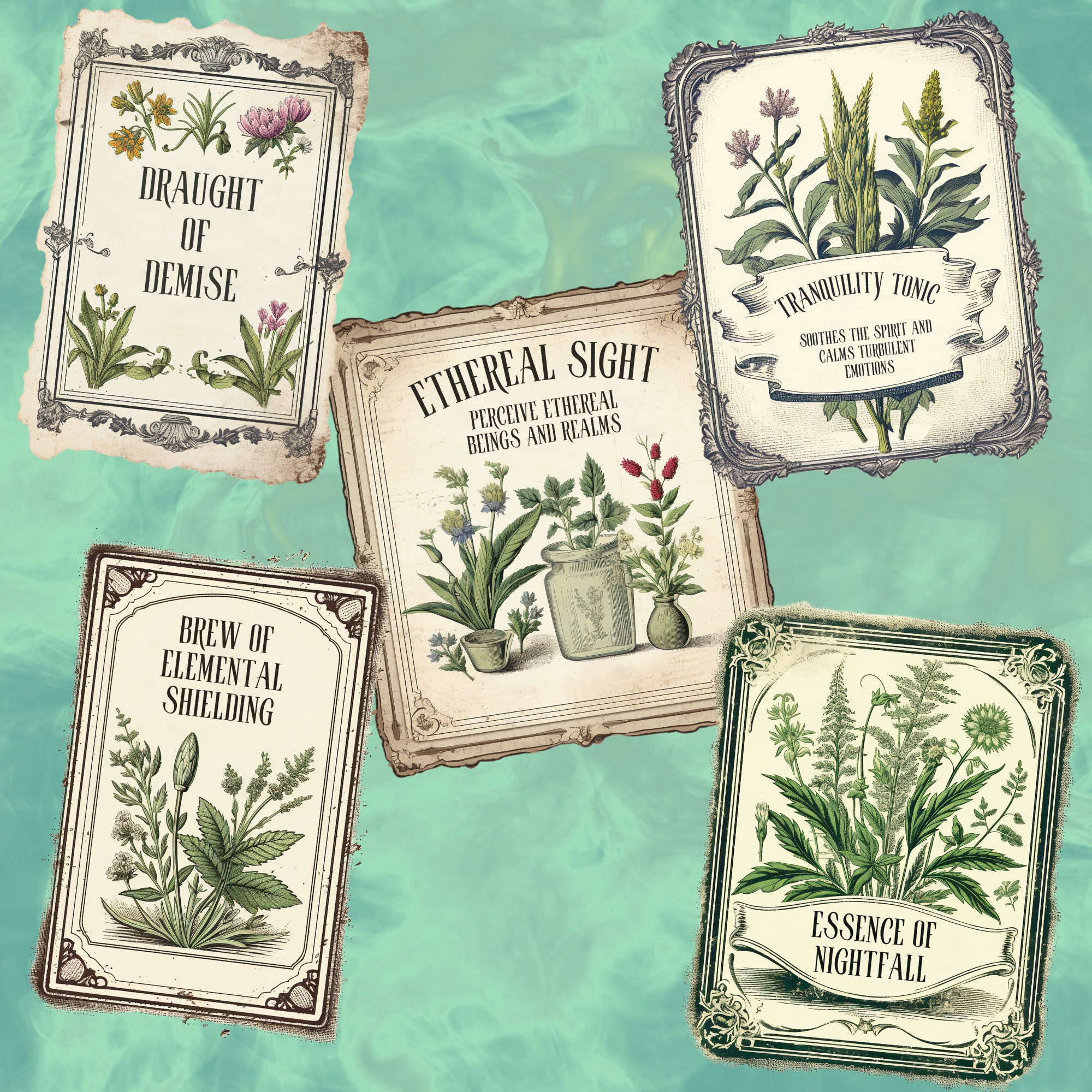 Editable Herbal Apothecary Labels - Printable Apothecary Bottle Labels ...