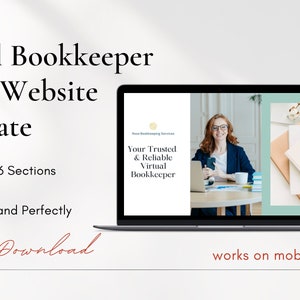 Virtual Bookkeeper Website Template | Website Template | CANVA Website ...