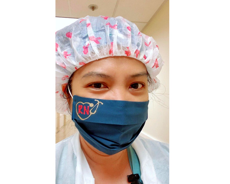 RN Nurse Face Mask, Protective Double Layer, Customizable Face Mask ...