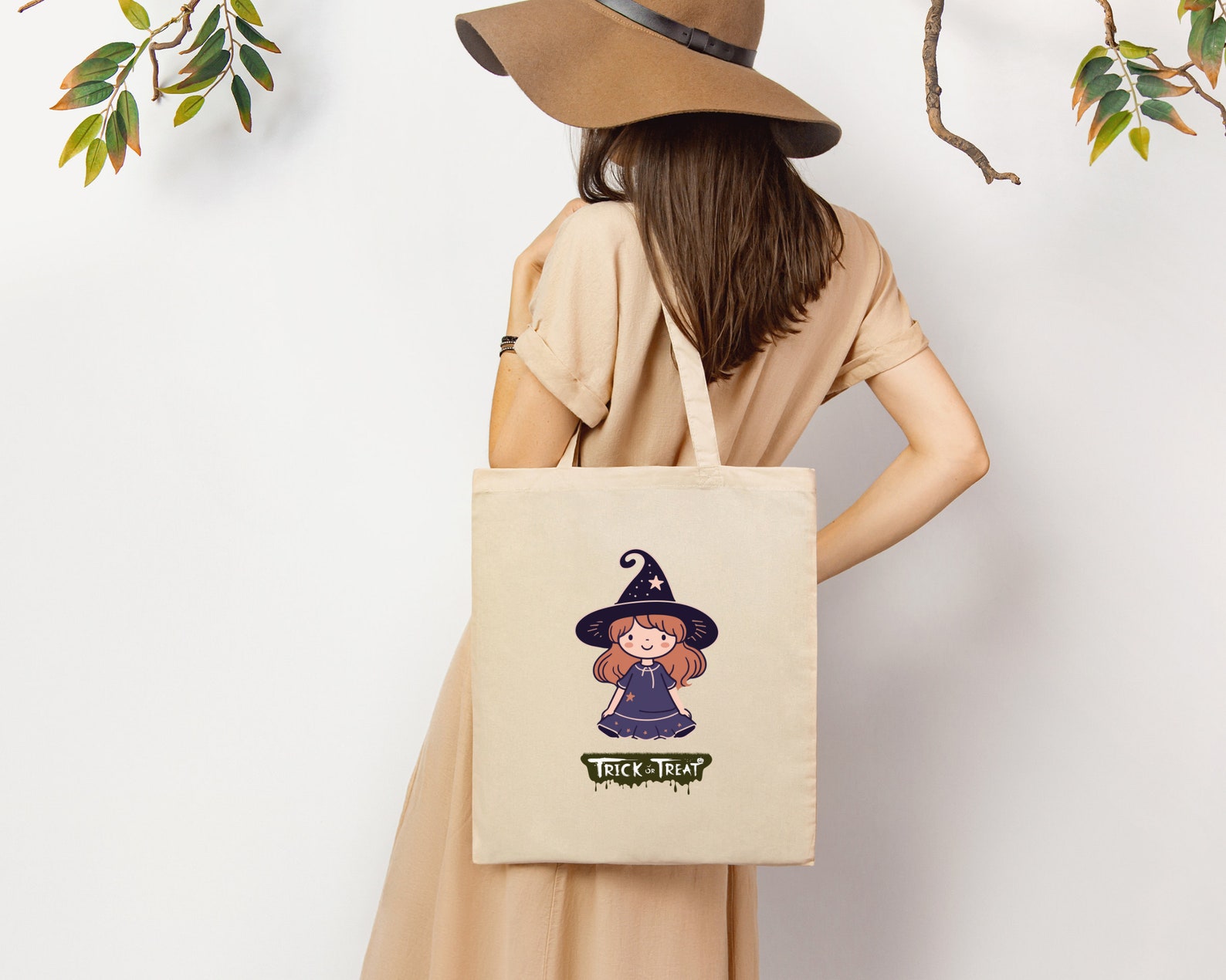 Spooky Tote Bag, Witch Tote Bag, Witch Bag, Halloween Bag, Halloween ...