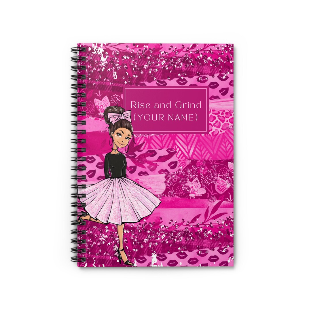 Personalized 'rise and Grind' Lined Journal: Custom Notebook - Etsy