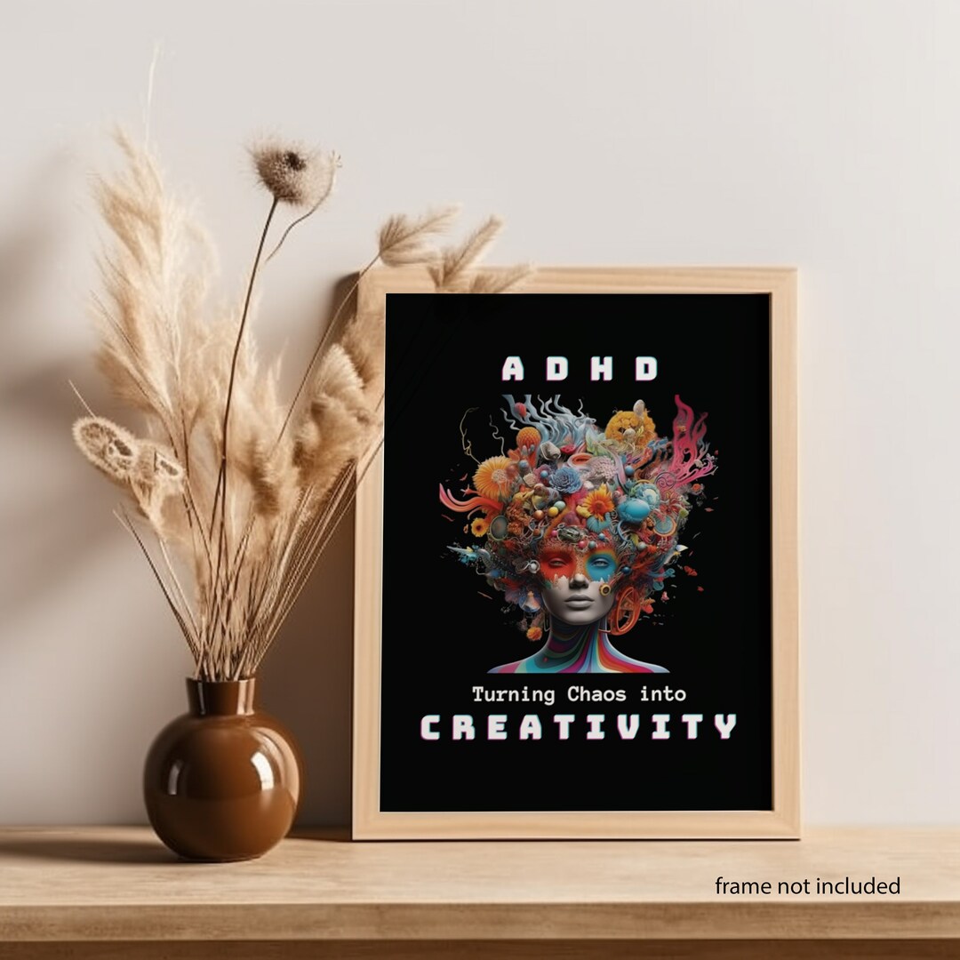 ADHD Creativity Poster: Abstract Neurodiversity Art Print - Etsy