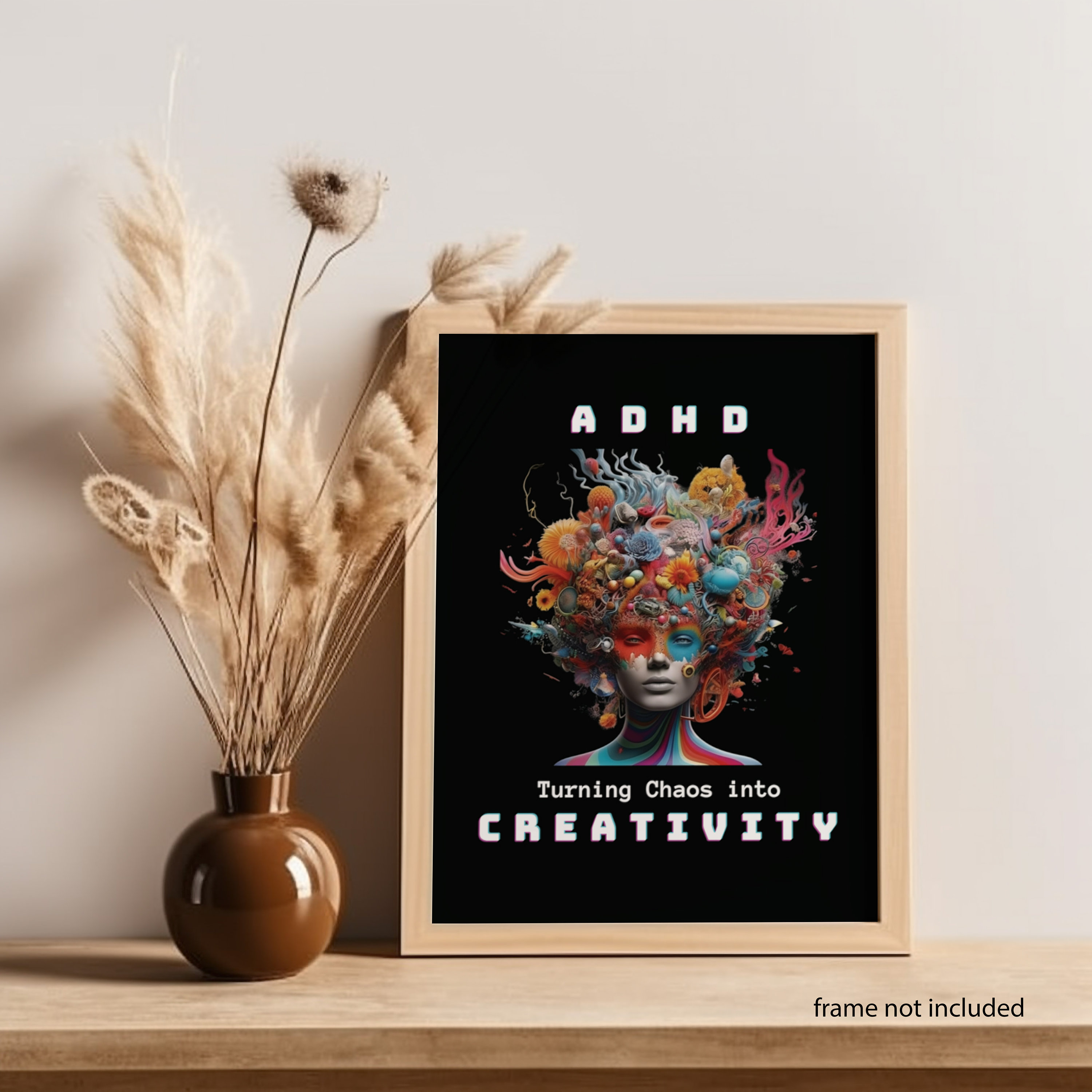 ADHD Poster ADHD Art Neurodiversity Adult Adhd Art Wall Art Gift for ...