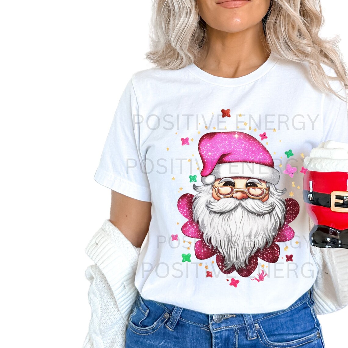 Santa PNG BUNDLE Christmas Cute Pink Santa Claus 10 Shirt Digital ...
