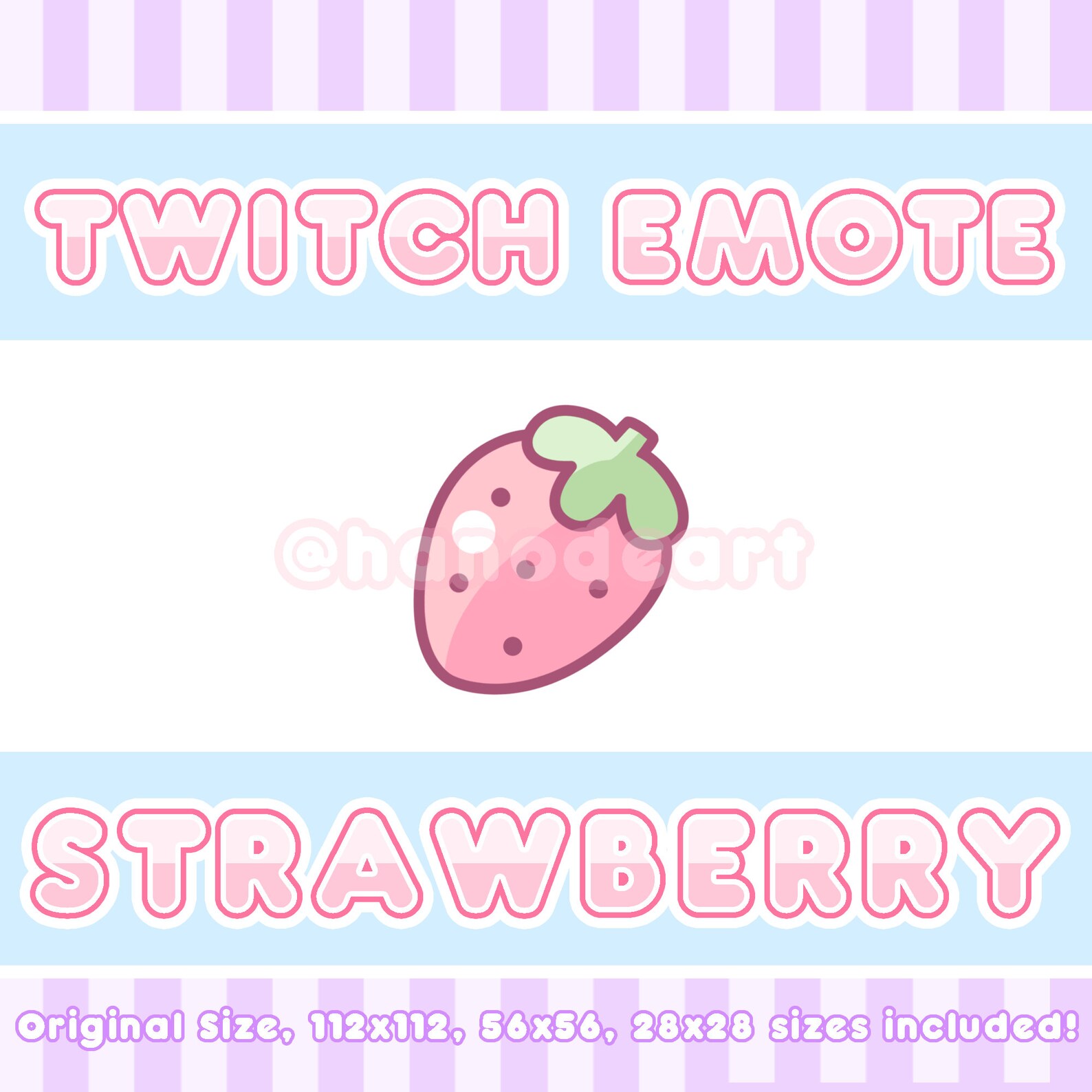 Strawberry Emote (twitch, Discord, Stream) - Etsy