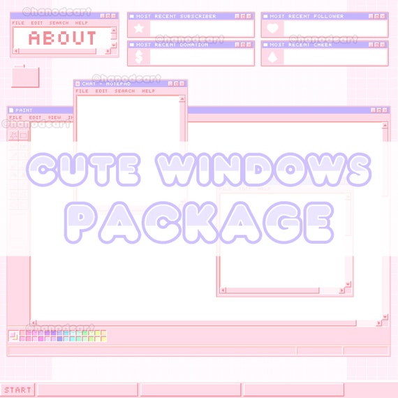 Cute Windows Theme Full Twitch Package animated Pink - Etsy UK