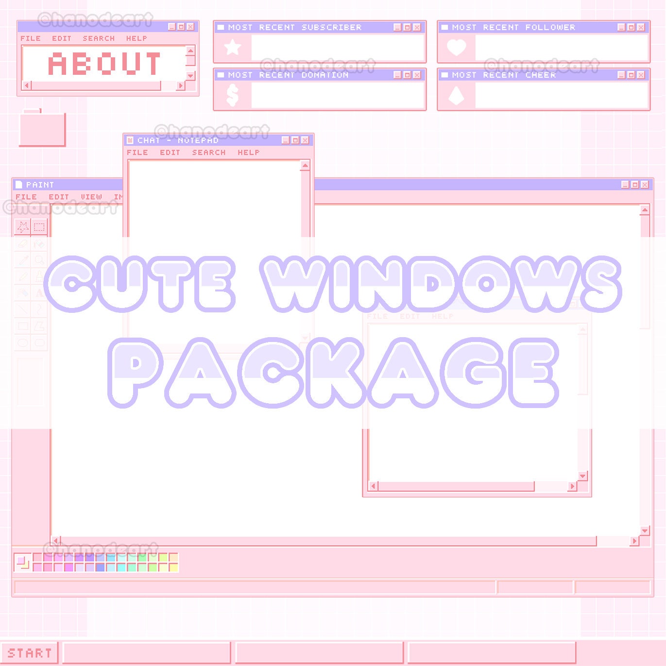 Cute Windows Theme - Full Twitch Package (animated, Pink) - Etsy Canada