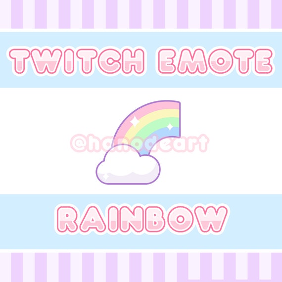Rainbow Emote twitch Discord Stream - Etsy