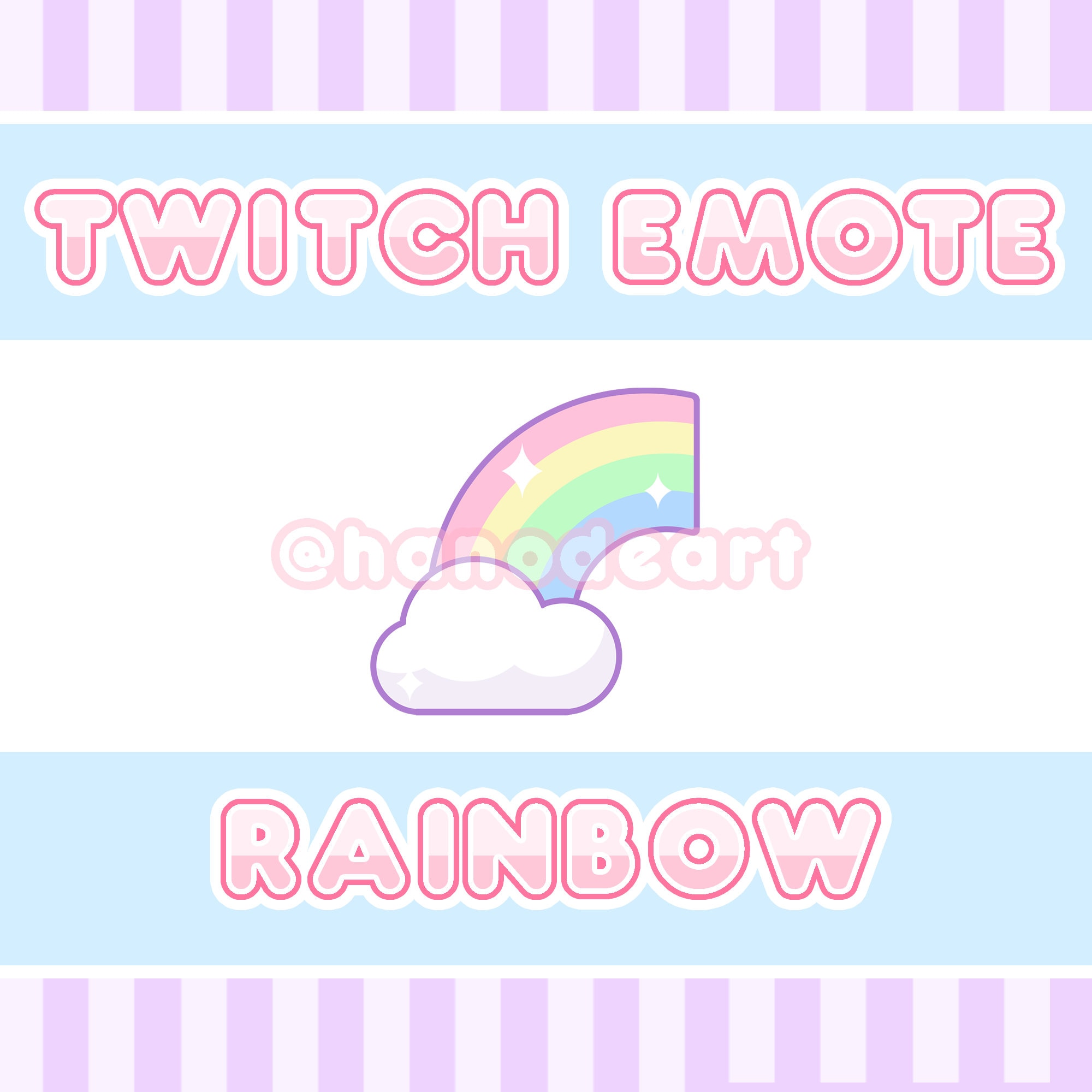Rainbow Emote twitch Discord Stream - Etsy