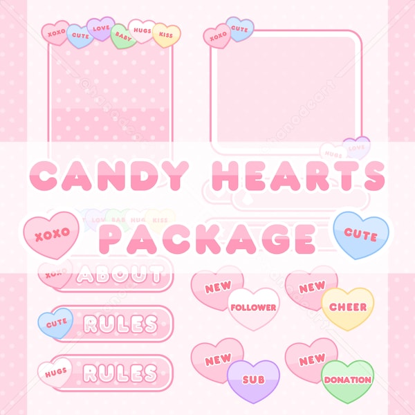 Candy Overlays Twitch - Etsy