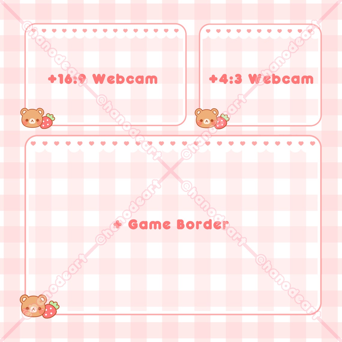 Strawbearry Full Twitch Package animated - Etsy