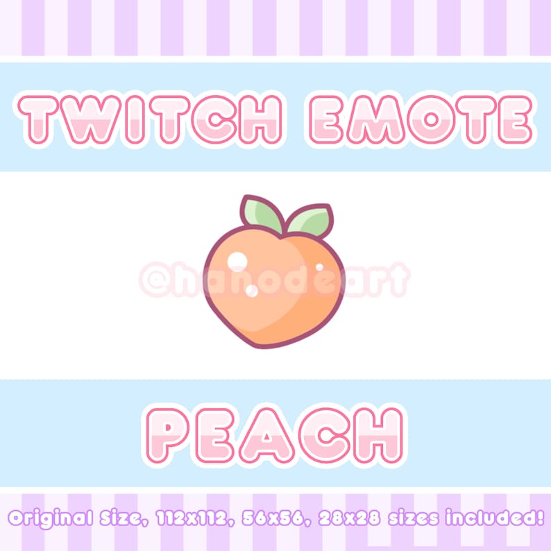 Peach Emote (twitch, Discord, Stream) - Etsy