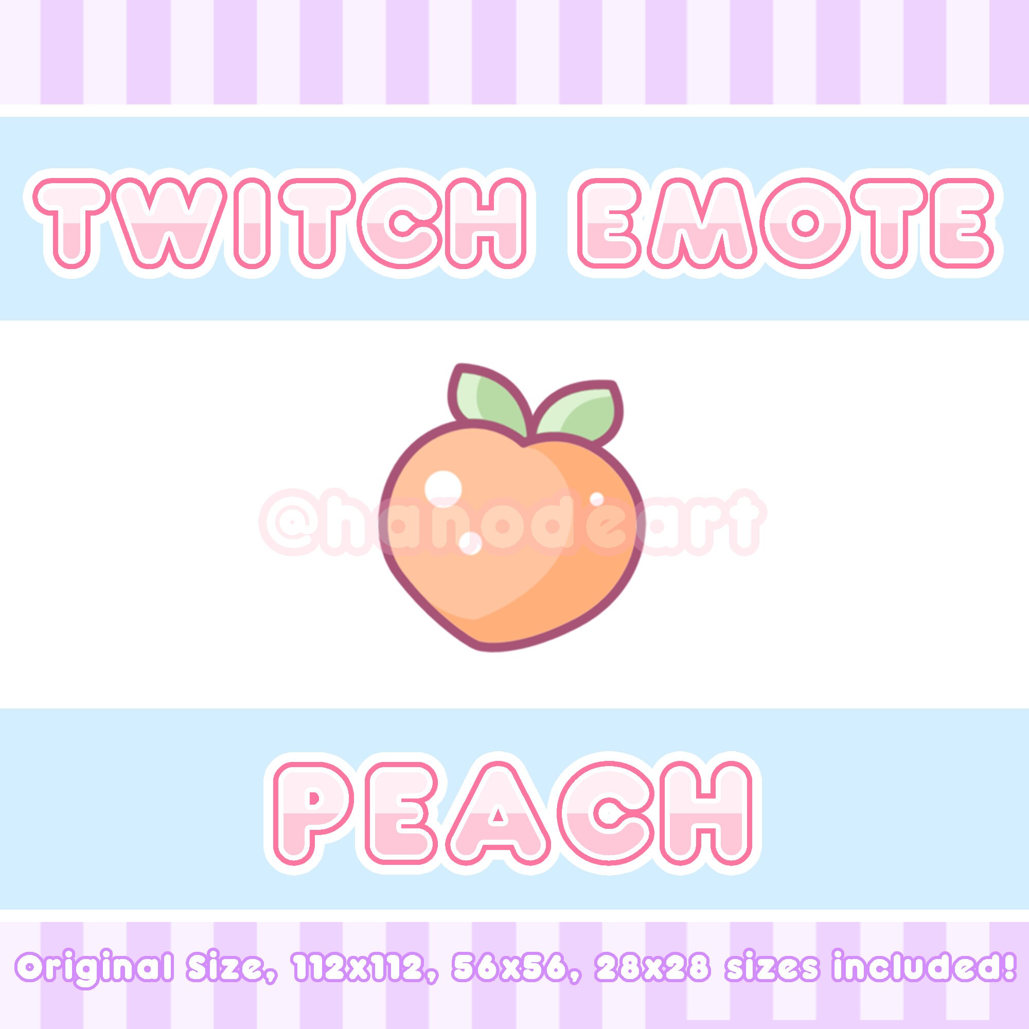 Peach Emote (twitch, Discord, Stream) - Etsy