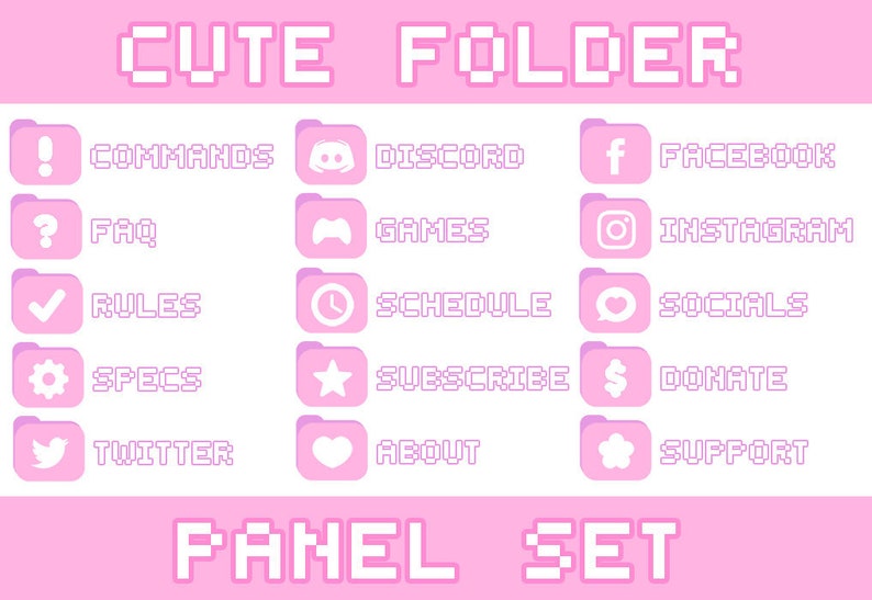 Cute Folder Panel Set - Etsy