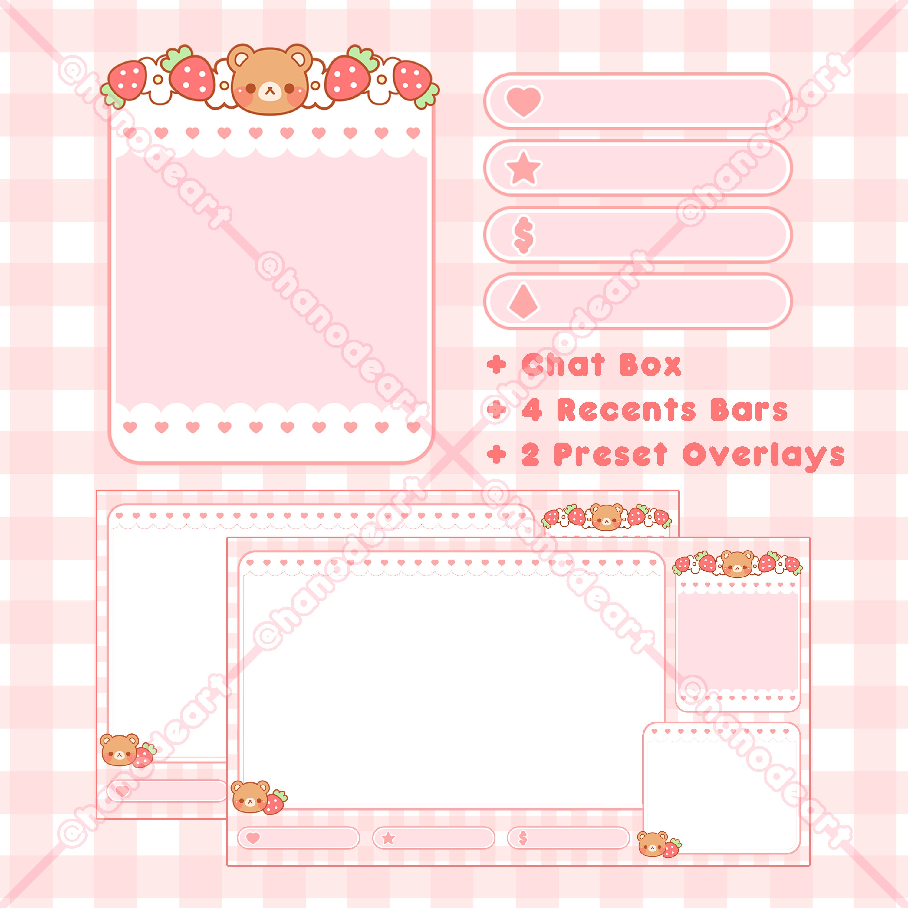 Strawbearry Full Twitch Package animated - Etsy