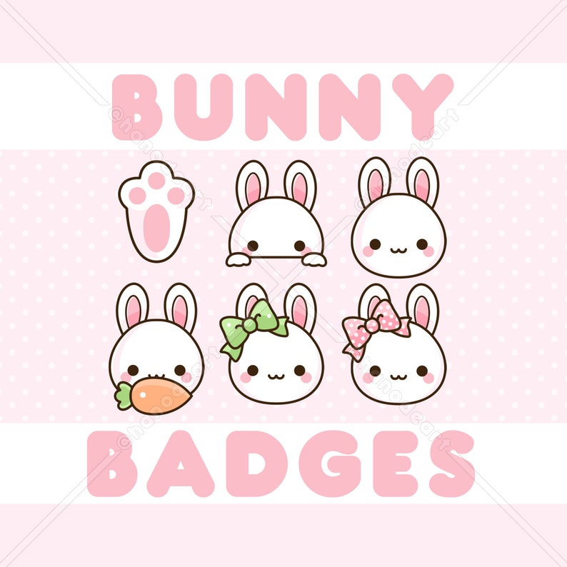 Bunny Sub/bit Badges 6 Tiers - Etsy