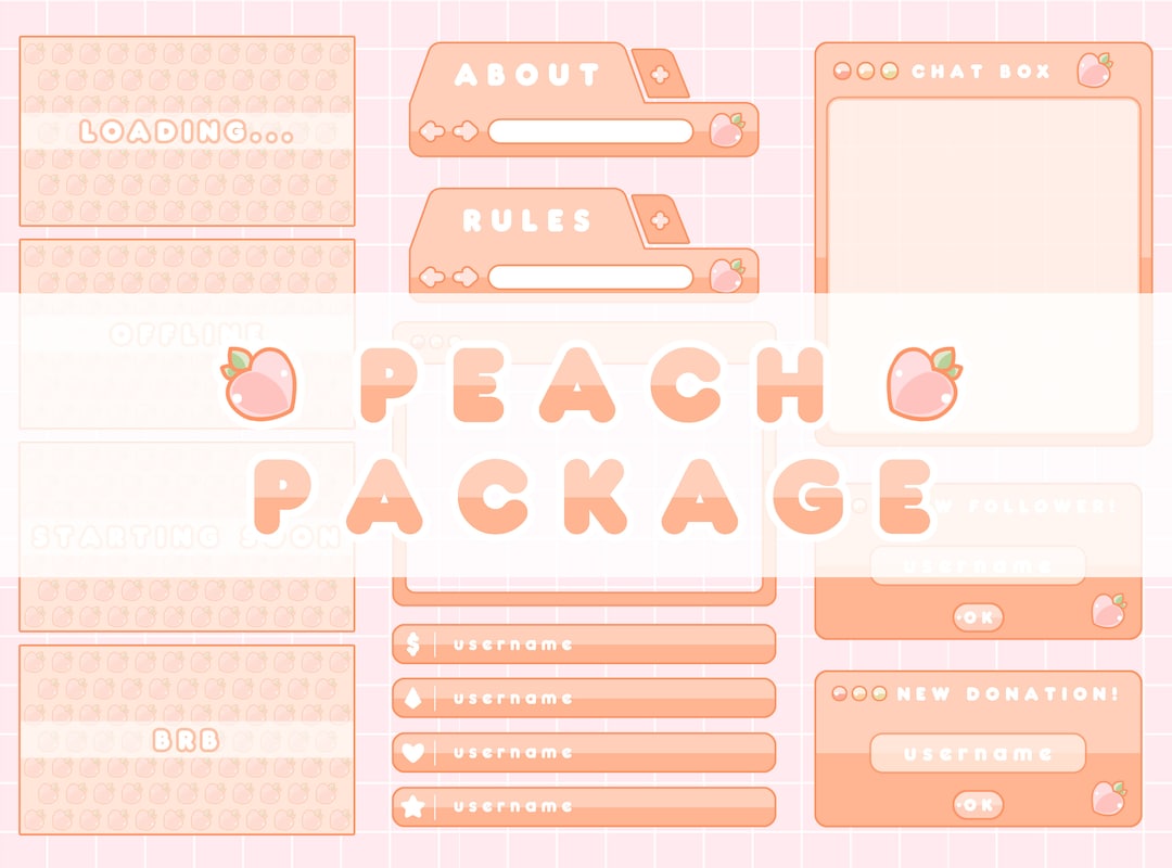 Peach Theme - Full Twitch Package - Etsy