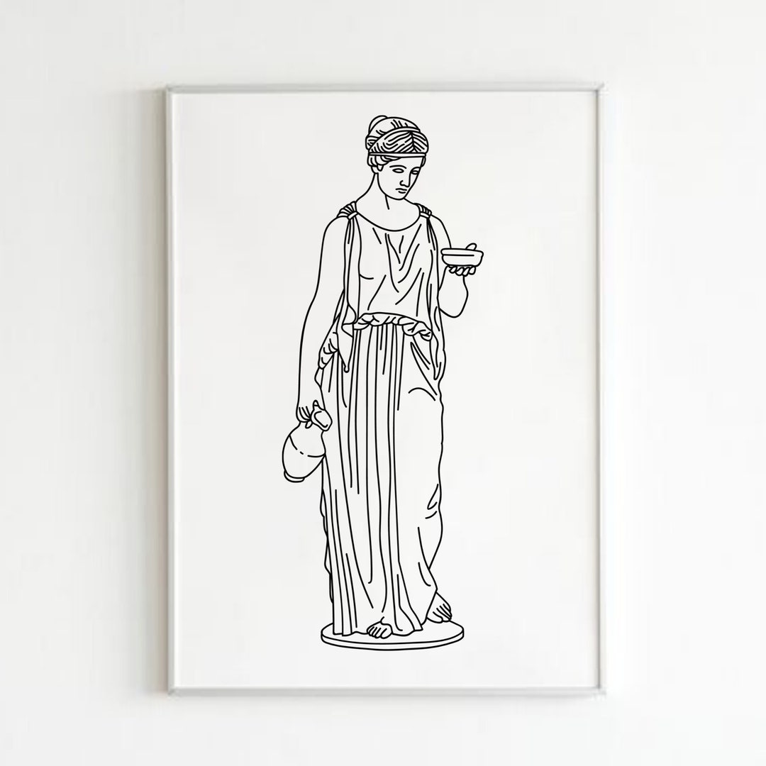 Greek Line Art - Roman Line Art - Minimalistic Line Drawing - Greek ...