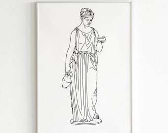 Greek/roman Bust- Greek Line Art - Roman Line Art - Minimalistic Line ...