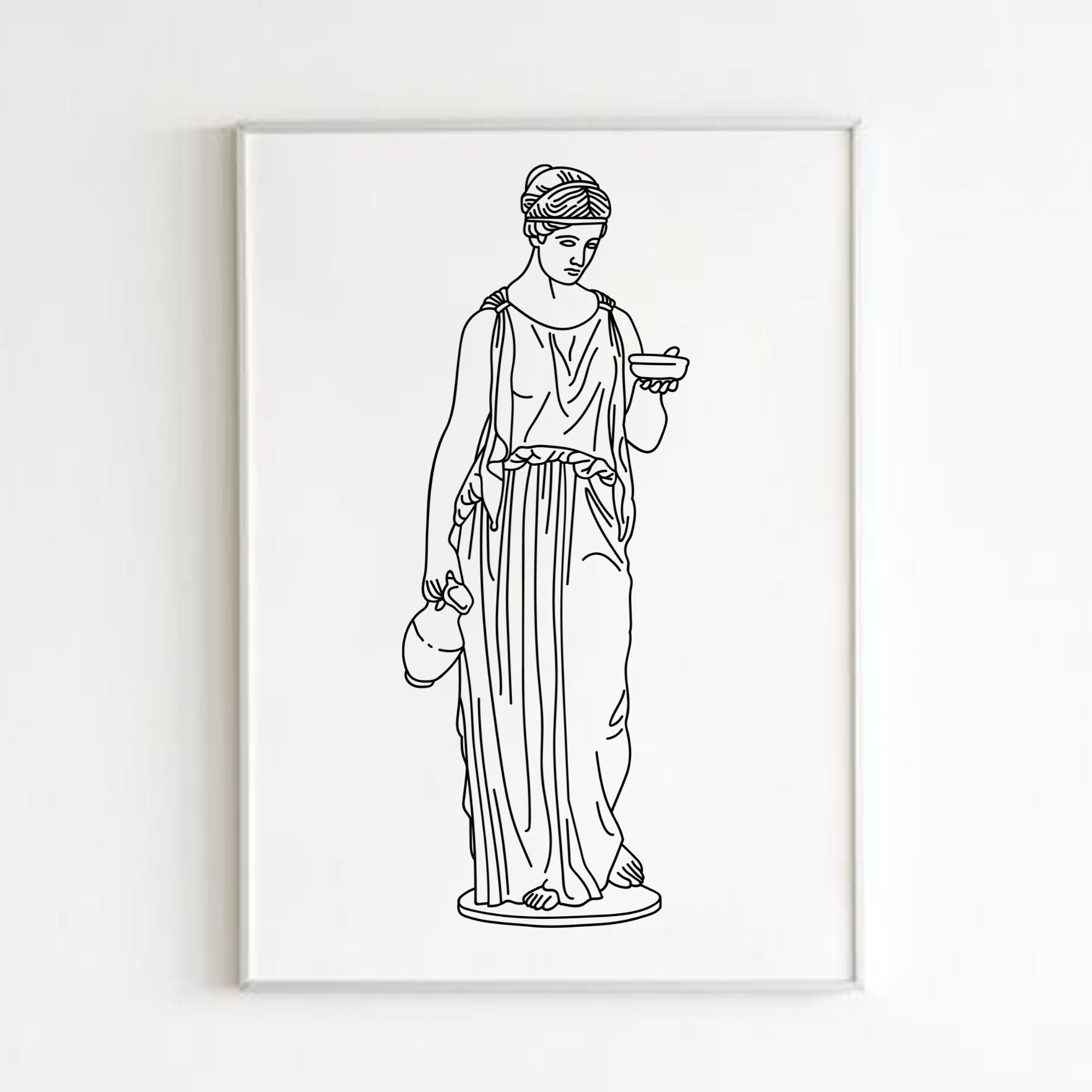 Greek Line Art - Roman Line Art - Minimalistic Line Drawing - Greek ...