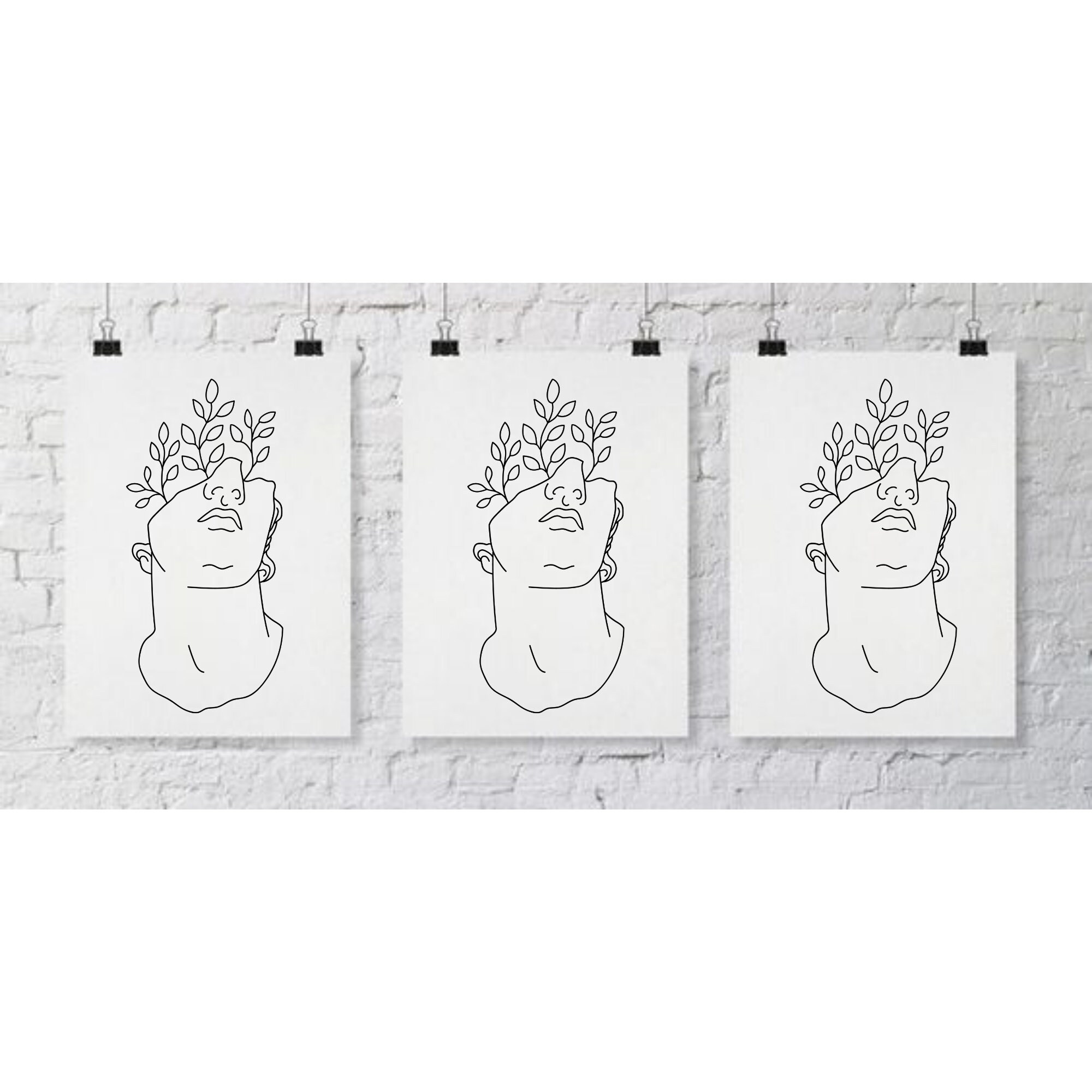 Greek/roman Bust- Greek Line Art - Roman Line Art - Minimalistic Line ...
