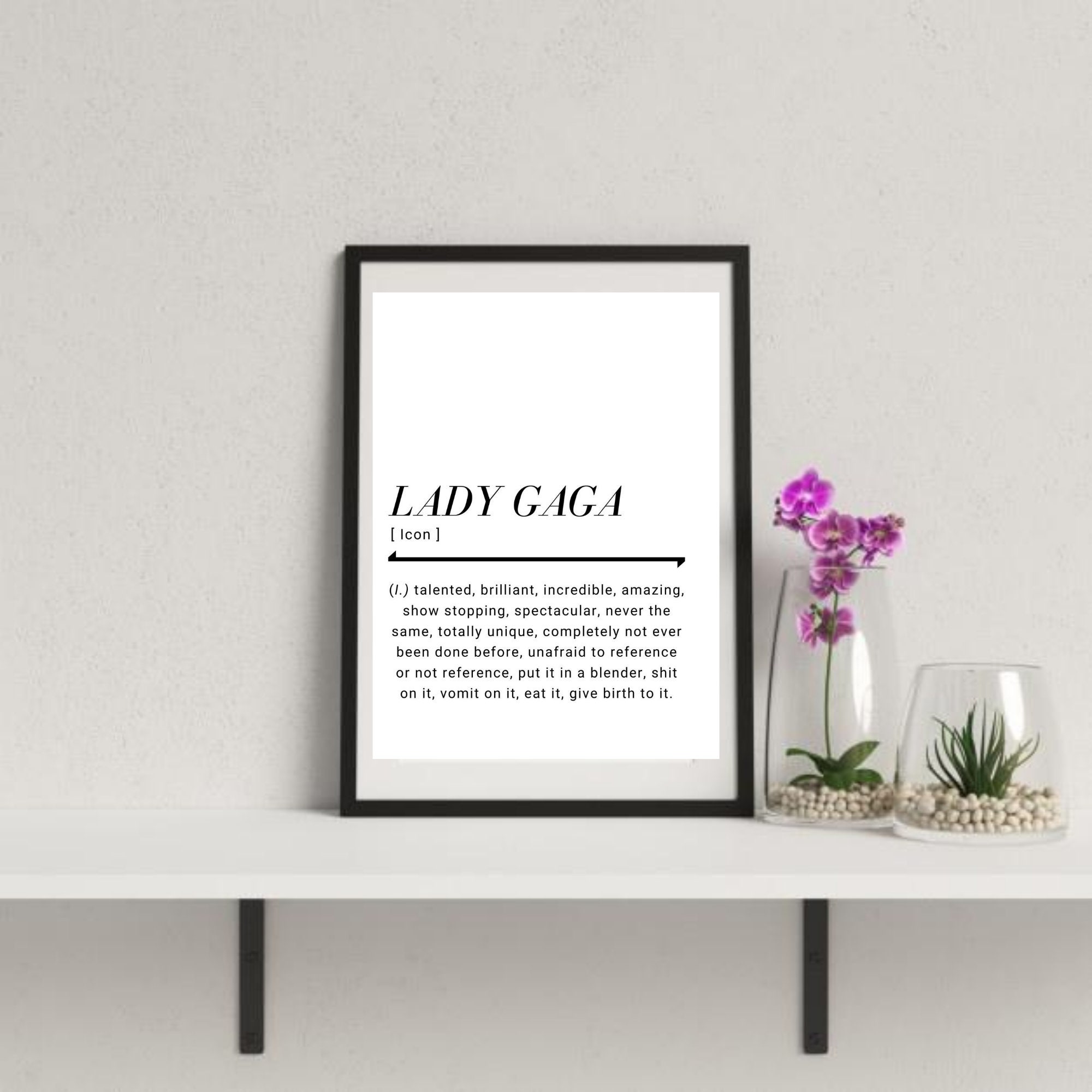 Lady Gaga Definition Digital Print Poster - Etsy