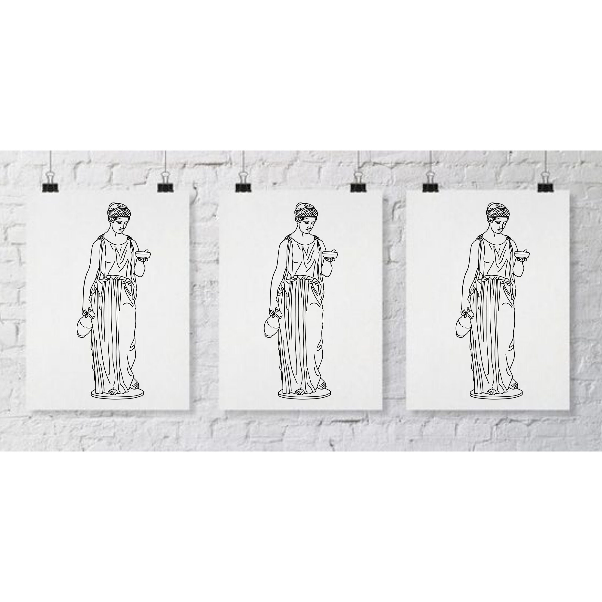 Greek Line Art - Roman Line Art - Minimalistic Line Drawing - Greek ...