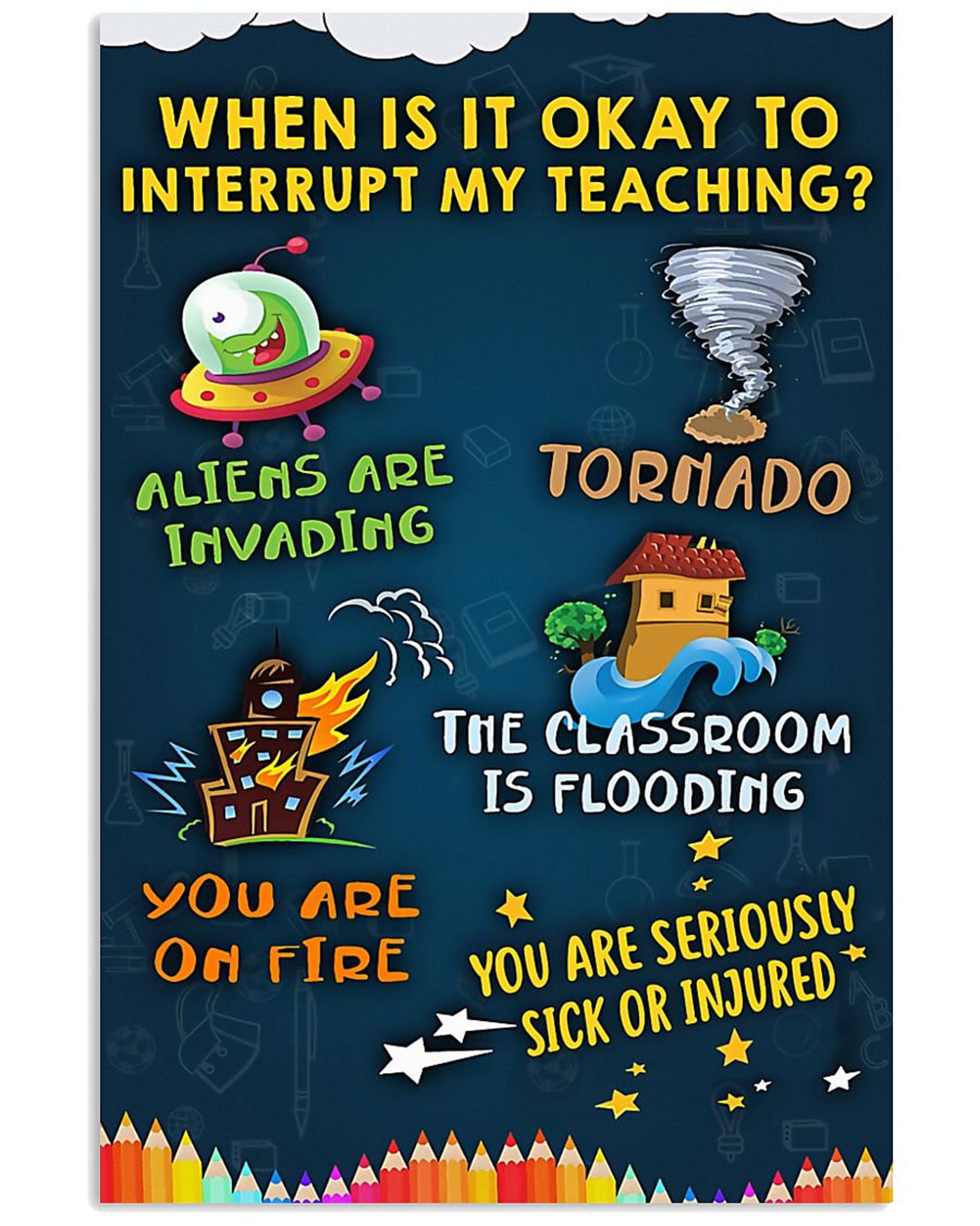Teacher Interrupt My Teaching Canvas Poster Wall Art Birthday | Etsy