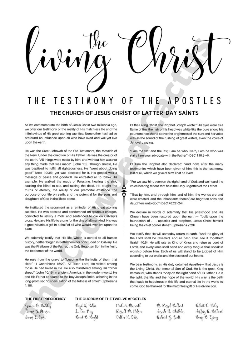 The Living Christ Print - Etsy