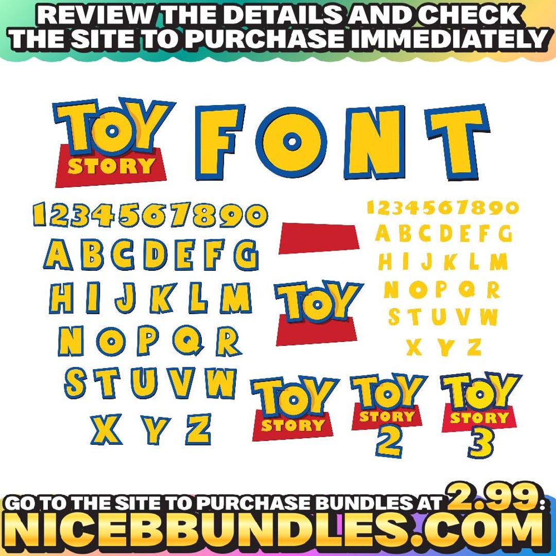 Toy Story FONT SVG, Toy Story SVG, Toy Story Alphabet Svg, Toy Story ...