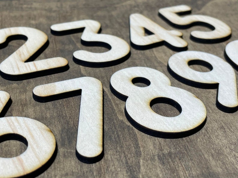 Laser Cut Numbers 49mm / 80mm / 160mm 0 to 9 - Etsy Australia