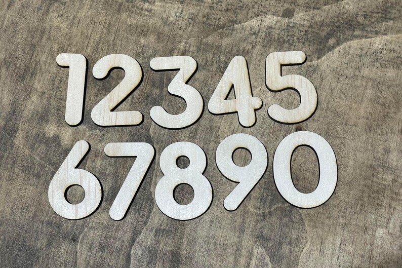 Laser Cut Numbers 49mm / 80mm / 160mm 0 to 9 - Etsy Australia