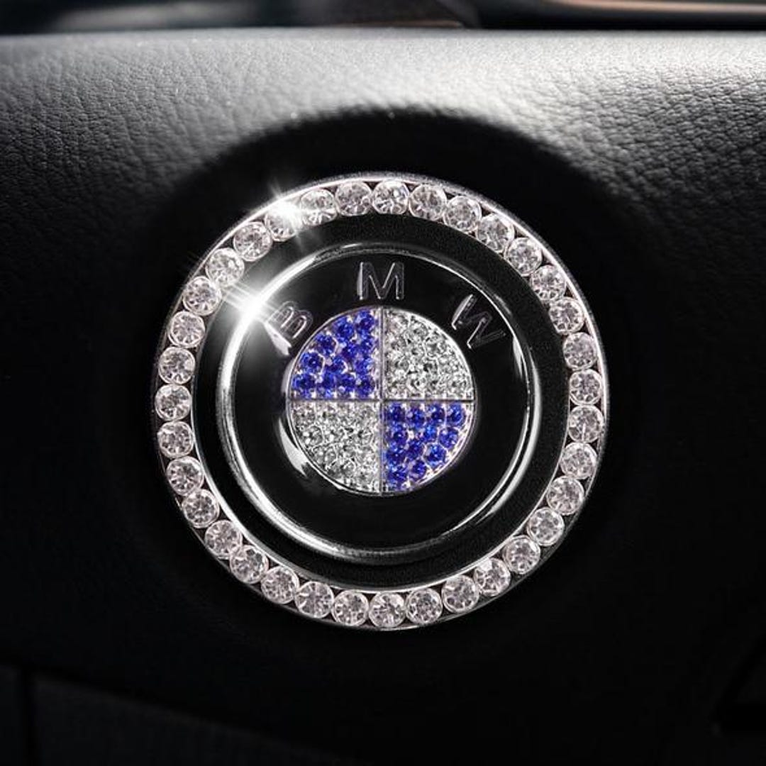 BMW Start Button | Bling Car Décor | Crystal Rhinestone Car Bling Ring ...