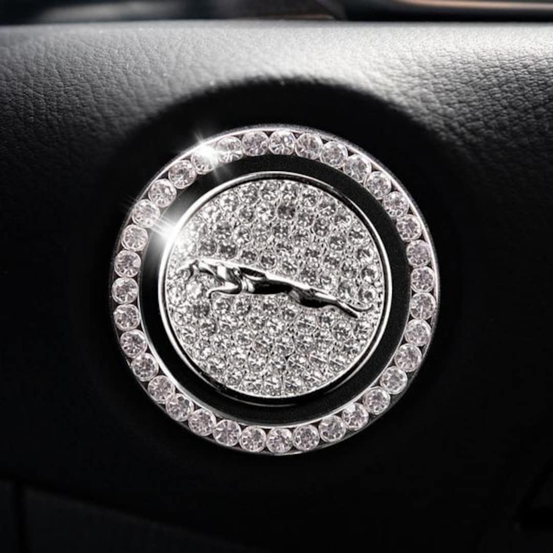 Jaguar Start Button | Bling Car Décor | Crystal Rhinestone Car Bling ...