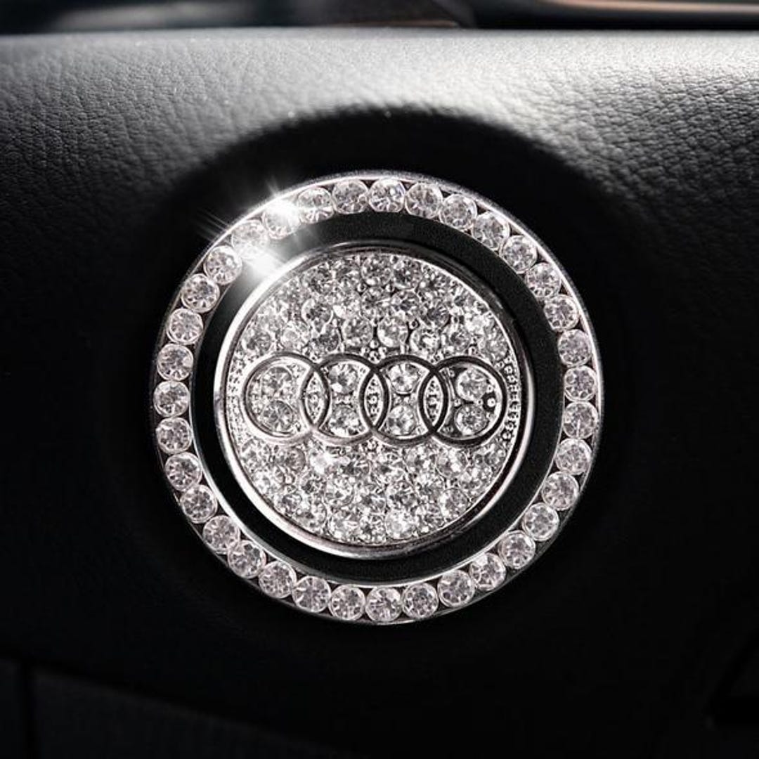 Audi Push Start to Button Bling Car Crystal Rhinestone Car Bling Ring ...