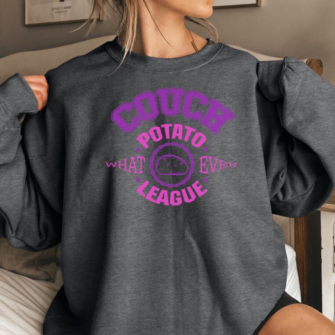 Couch Potato League Sweatshirt, Funny Lazy Day Sweater - Etsy