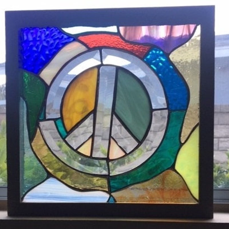 Peace Sign Stained Glass - Etsy