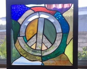 Peace Sign Stained Glass - Etsy