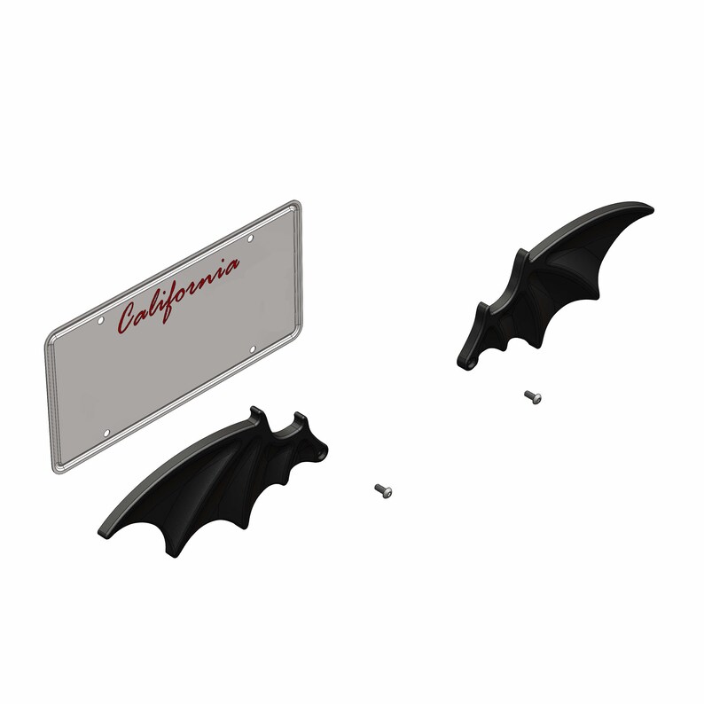 License Plate Bat Wings Decor Funny Halloween Accessory - Etsy