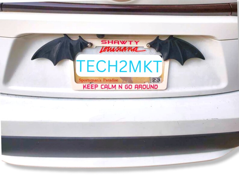 License Plate Bat Wings Decor Funny Halloween Accessory - Etsy