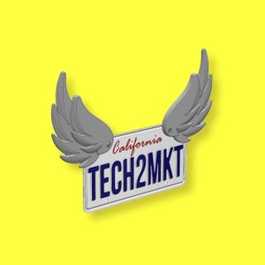White Angel Wings License Plate Decor | STL File for 3D Printing | Car ...