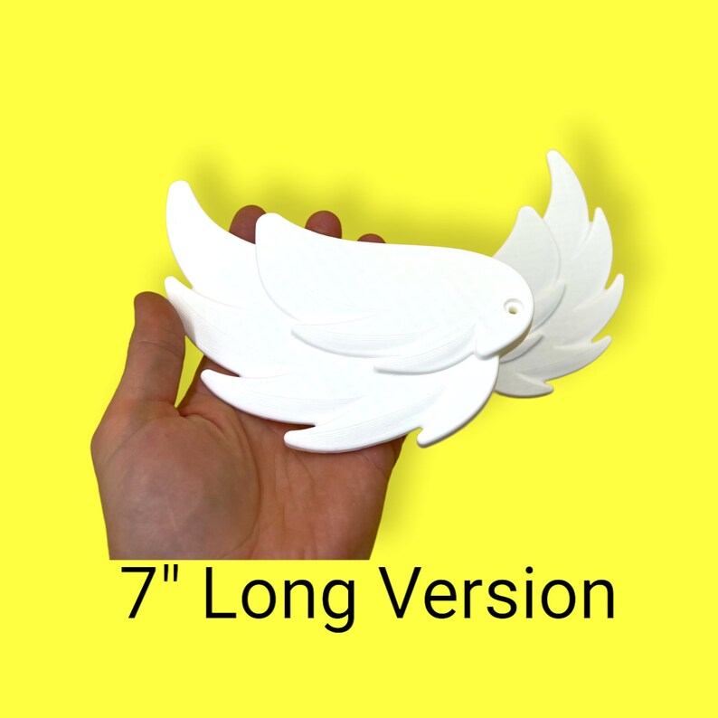 White Angel Wings License Plate Decor | STL File for 3D Printing | Car ...