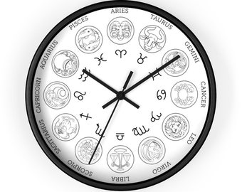 Zodiac Wall Clock - Etsy