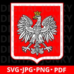 Polish Eagle Coat of Arms Emblem SVG, Polish Eagle Symbol Silhouette ...