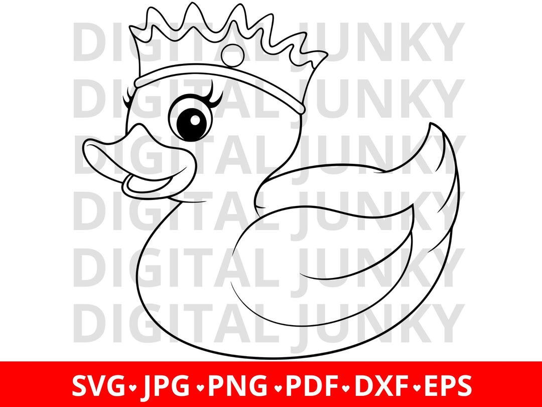 Princess Rubber Duck Svg, Duck SVG, Rubber Duck Png, Rubber Duck Svg ...