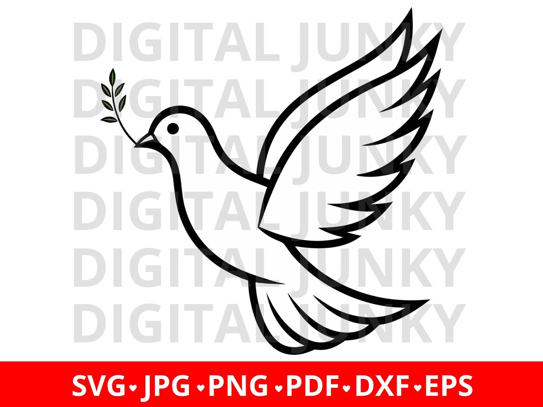 Dove SVG, Dove Silhouette, Bird Silhouette, Memorial Dove, Dove With ...