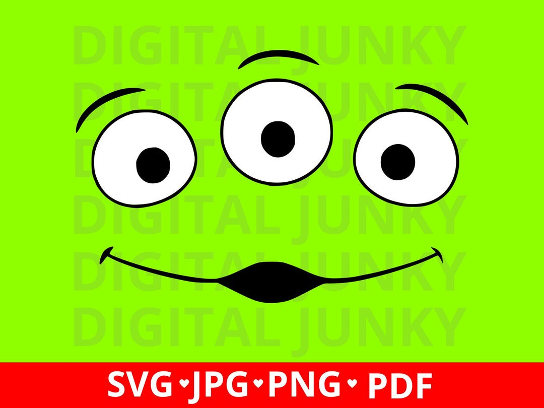 Cara de extraterrestre SVG, extraterrestre de tres ojos svg ...